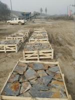 China Multicolor Slate Random Flagstone,Slate Crazy Stone,Landscaping Stone,Irregular Flagstone for sale