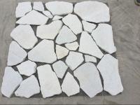 China Snow White Quartzite Random Flagstone,Irregular Flagstone,Flagstone Wall,Landscaping Stone for sale
