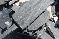 China Black Quartzite Random Flagstone,Irregular Flagstone,Flagstone Walkway,Crazy Stone for sale