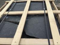 China Black Quartzite Random Flagstone,Irregular Flagstone,Flagstone Walkway,Crazy Stone for sale