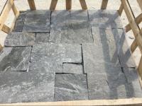 China Black Quartzite Wall Cladding Tile Natural Stone 30x60cm High Hardness for sale