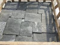 China Black Quartzite Wall Cladding Tile Natural Stone 30x60cm High Hardness for sale