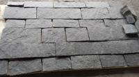 China Black Quartzite Wall Cladding Natural Stone Tile 30x60cm High Hardness for sale
