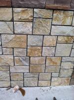 China Yellow Slate Field Stone Natural Slate Random Flagstone Slate Stone Cladding for sale