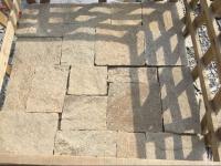 China Sesame Yellow Granite Tiles 10x20cm Natural Stone Wall Cladding Flagstone for sale