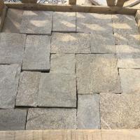 China Sesame Yellow Granite Tiles 10x20cm Natural Stone Wall Cladding Flagstone for sale