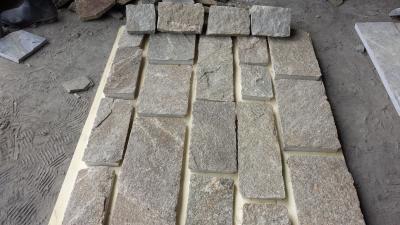 China Yellow Granite Stone Cladding Natural Wall Tiles 10x20cm 2-3.5cm Thickness for sale