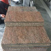 China Tiger Skin Yellow Granite Wall Tiles Natural Stone Cladding 10x10cm 2-3.5cm Thick for sale