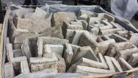 China Tiger Skin Yellow Granite Wall Tiles Natural Stone Cladding 10x10cm 2-3.5cm Thick for sale