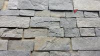China Blue Quartzite Wall Tiles Natural Stone Cladding Retaining Wall L Corner Stone 10x20cm for sale