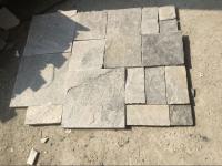China Pink Quartzite Stone Cladding Natural Wall Tiles 10x10cm L Corner Retaining Wall for sale