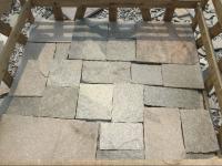 China Pink Quartzite Stone Cladding Natural Wall Tiles 10x10cm L Corner Retaining Wall for sale