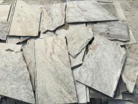 China Green Quartzite Random Flagstone 2-3.5cm Natural Stone Patio Flooring Pavers for sale