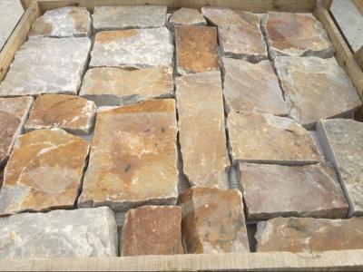 China Marble Random Flagstone Irregular Flagstone Crazy Stone Landscaping Stones for sale