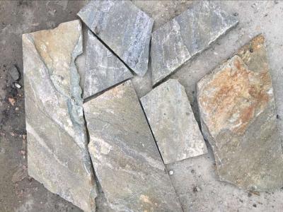 China Forest Green Basalt Random Flagstone Irregular Crazy Stone 2-3.5cm Thick for Floor Wall for sale