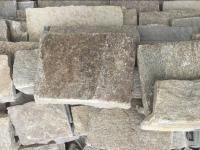 China Natural Stone Wall Cladding Mixed Quartzite Granite Retaining Wall L Corner Stone 10x10cm for sale