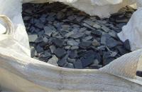 China Natural Black Slate Crack Stone 1-5cm Garden Landscaping Stone for Flower Bed Decoration for sale
