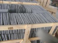 China Black Slate Mushroom Stone Wall Cladding 30x15cm 15-25mm Natural Landscaping Stone for sale