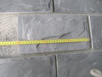 China Black Slate Mushroom Stone Wall Cladding 30x15cm 15-25mm Natural Landscaping Stone for sale