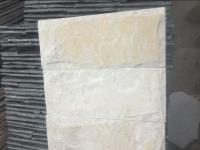 China Off White Quartzite Mushroom Stone Wall Cladding 30x15cm Natural Landscaping Stone for sale