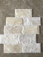 China Off White Quartzite Mushroom Stone Wall Cladding 30x15cm Natural Landscaping Stone for sale