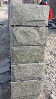 China Green Quartzite Mushroom Stone Wall Cladding 30x15cm Natural Pillar Stone for Landscaping for sale