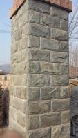 China Green Quartzite Mushroom Stone Wall Cladding 30x15cm Natural Pillar Stone for Landscaping for sale