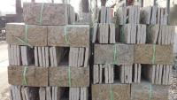 China Sesame Yellow Granite Mushroom Stone Pillar Wall Cladding 30x15cm 20x40cm Landscaping Stone for sale