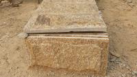 China Tiger Skin Yellow Granite Mushroom Stone Wall Cladding 30x15cm 20x40cm Pillar Column Stone for sale