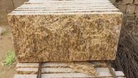 China Tiger Skin Yellow Granite Mushroom Stone Wall Cladding 30x15cm 20x40cm Pillar Column Stone for sale
