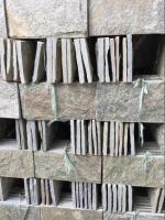 China Rustic Quartzite Mushroom Stone Pillar Wall Cladding 30x15cm Natural Exterior Tile for sale