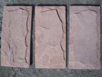 China China Pink Sandstone Mushroom Stone Pillar Wall Cladding 30x15cm 15-25mm for sale