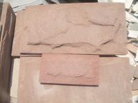 China China Pink Sandstone Mushroom Stone Pillar Wall Cladding 30x15cm 15-25mm for sale