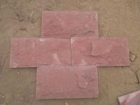 China Red Sandstone Mushroom Pillar Wall Stone Cladding 30x15cm 20x40cm Natural Exterior Stone for sale