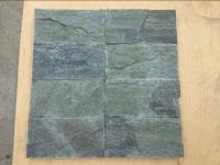 China Forest Green Basalt Mushroom Stone Pillar Column Wall Cladding 30x15cm 20x40cm for sale