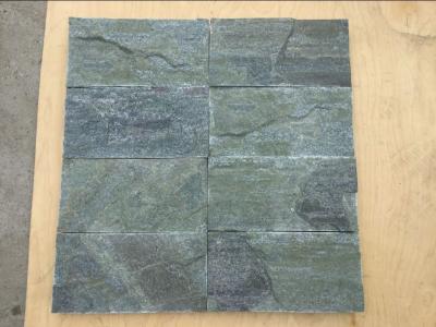 China Forest Green Basalt Mushroom Stone Pillar Column Wall Cladding 30x15cm 20x40cm for sale