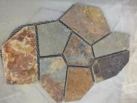 China Natual Rust Slate Flagstone Patio Flooring Pavers Multicolor Slate Flagstone Wall Cladding for sale