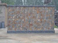 China Natural Rust Slate Flagstone Patio Pavers 1.2-1.5cm Thick Multicolor Wall Cladding Stone for sale