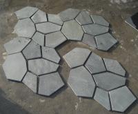 China Green Slate Flagstone 1.2-1.5cm Natural Patio Stone for Walkway Wall Cladding Landscaping for sale