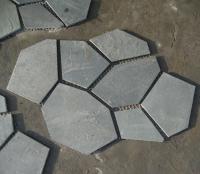 China Green Slate Flagstone 1.2-1.5cm Natural Patio Stone for Walkway Wall Cladding Landscaping for sale