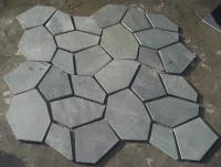 China Green Slate Flagstone 1.2-1.5cm Natural Patio Stone for Walkway Wall Cladding Landscaping for sale