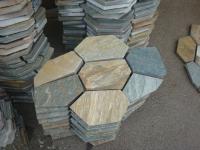 China Oyster Split Face Slate Quartzite Flagstone Patio Pavers 1.2-1.5cm Natural Stone Walkway for sale