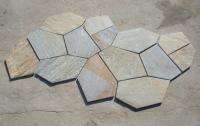China Oyster Split Face Slate Quartzite Flagstone Patio Pavers 1.2-1.5cm Natural Stone Walkway for sale