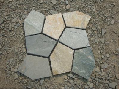 China Oyster Flagstone Patio Stones Natural Quartzite Wall Cladding 1.2-1.5cm Thick for sale