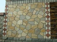China Oyster Flagstone Patio Stones Natural Quartzite Wall Cladding 1.2-1.5cm Thick for sale