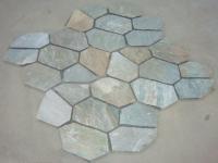China Oyster Flagstone Patio Stones Natural Quartzite Wall Cladding 1.2-1.5cm Thick for sale