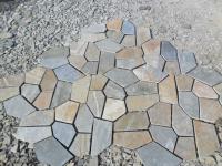 China Oyster Split Face Slate Flagstone Flooring Pavers Oyster Flagstone Wall Cladding Landscaping Stone for sale