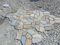 China Oyster Split Face Slate Flagstone Flooring Pavers Oyster Flagstone Wall Cladding Landscaping Stone for sale