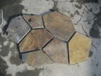 China China Rusty Slate Flagstone Pavers 1.2-1.5cm Natural Patio Stone Wall Cladding for sale