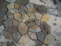 China China Rusty Slate Flagstone Pavers 1.2-1.5cm Natural Patio Stone Wall Cladding for sale